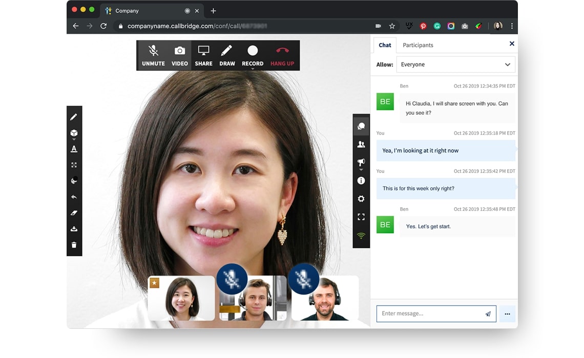 Online Meeting Chat | Callbridge Best Web Meeting Software